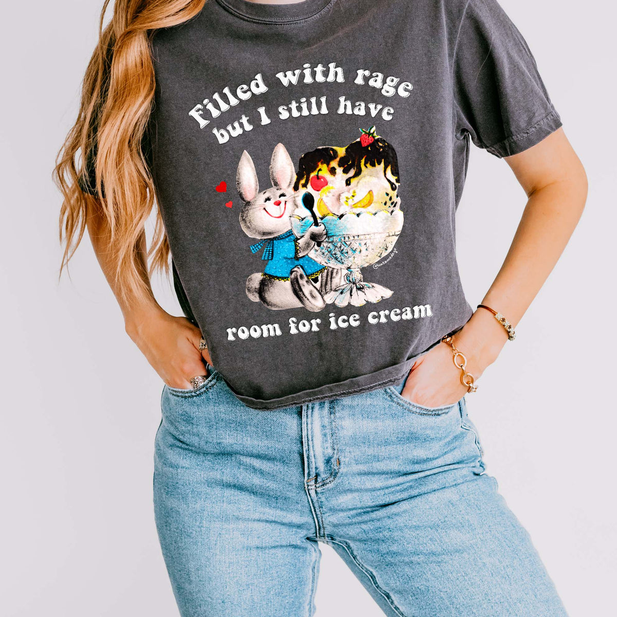 Filled With Rage But I Still Have Room For Ice Cream Boxy Women's Tee ...