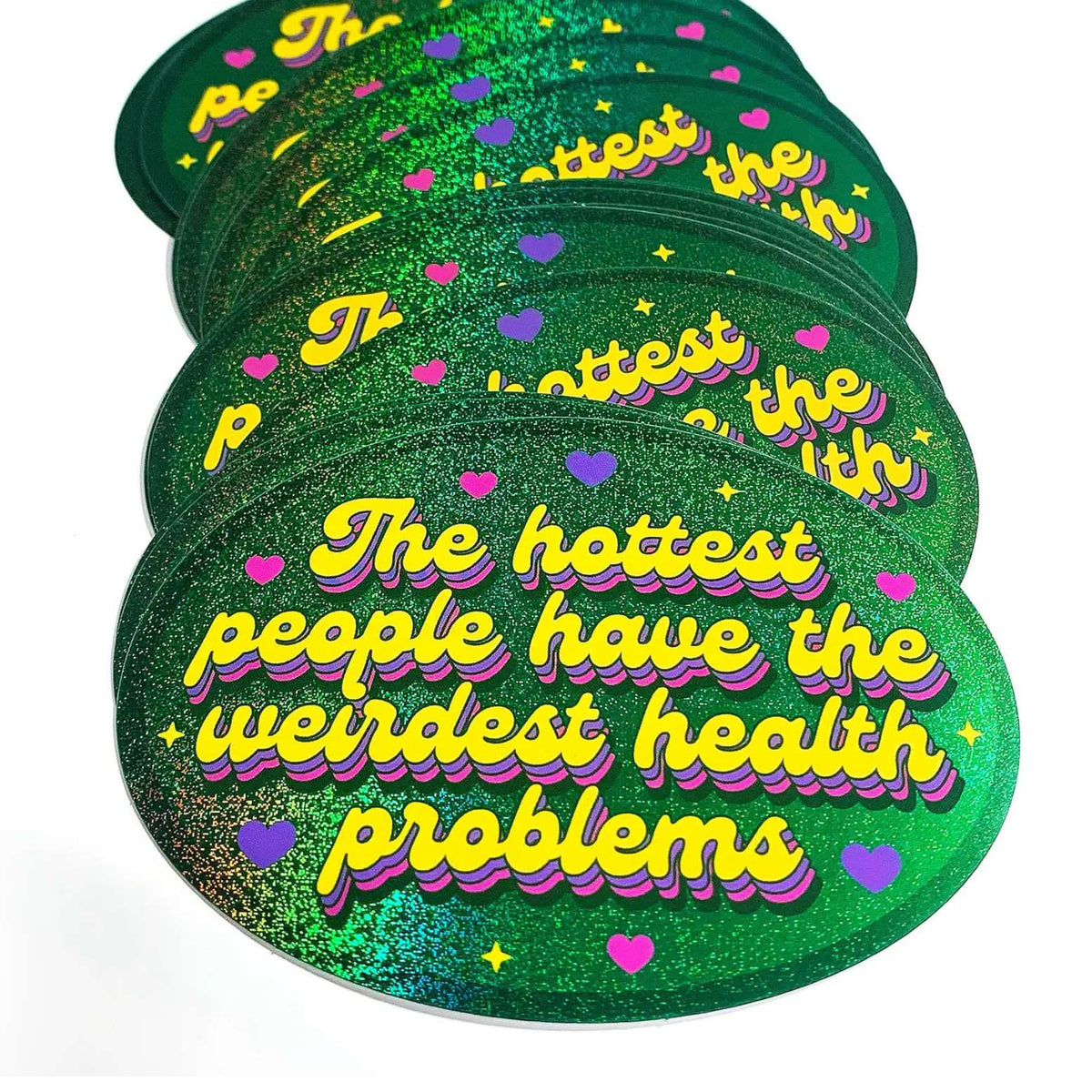 Weirdest Health Problems Glitter Sticker – 4.5″×3.3″ Holo Vinyl ...