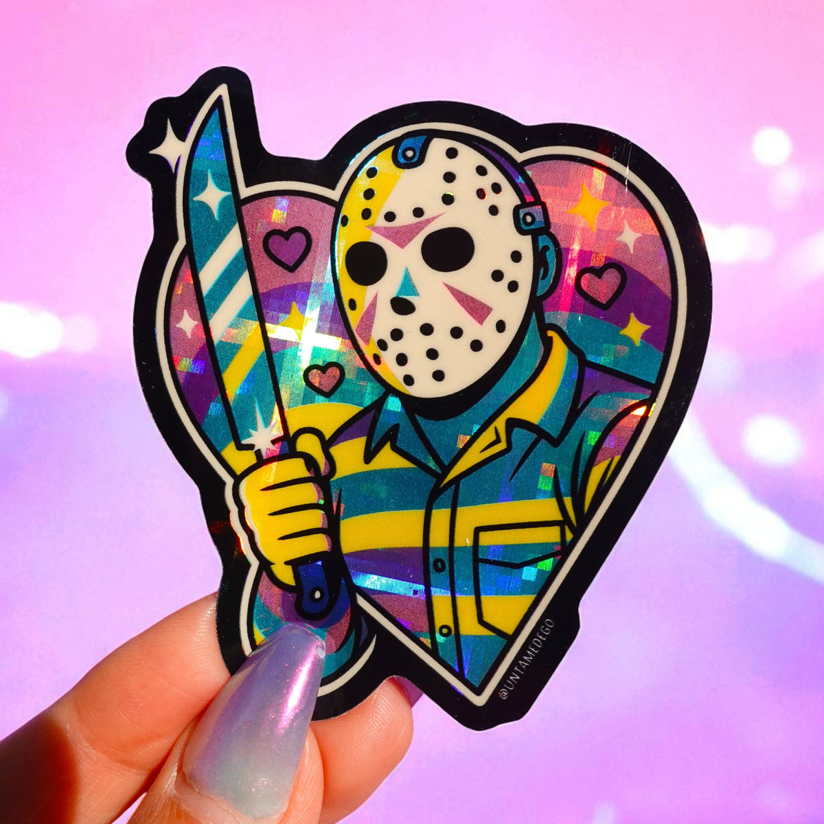 Jason Killer Rainbow Heart Vinyl Sticker – UntamedEgo LLC.