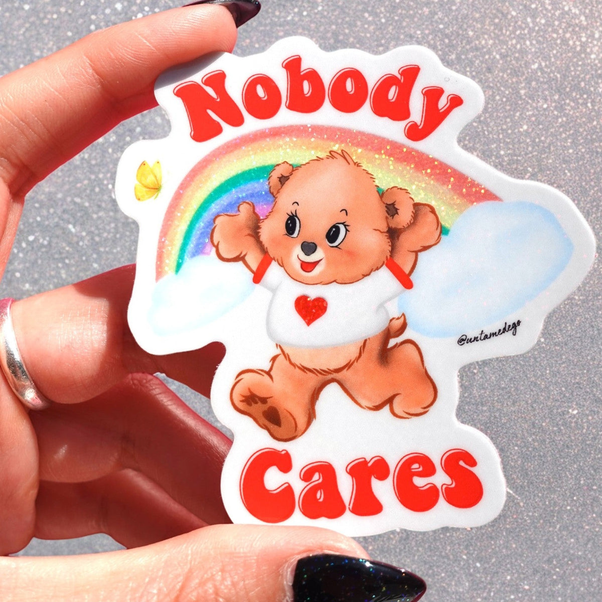 Nobody Cares Lolly The Bear Sticker – UntamedEgo LLC.