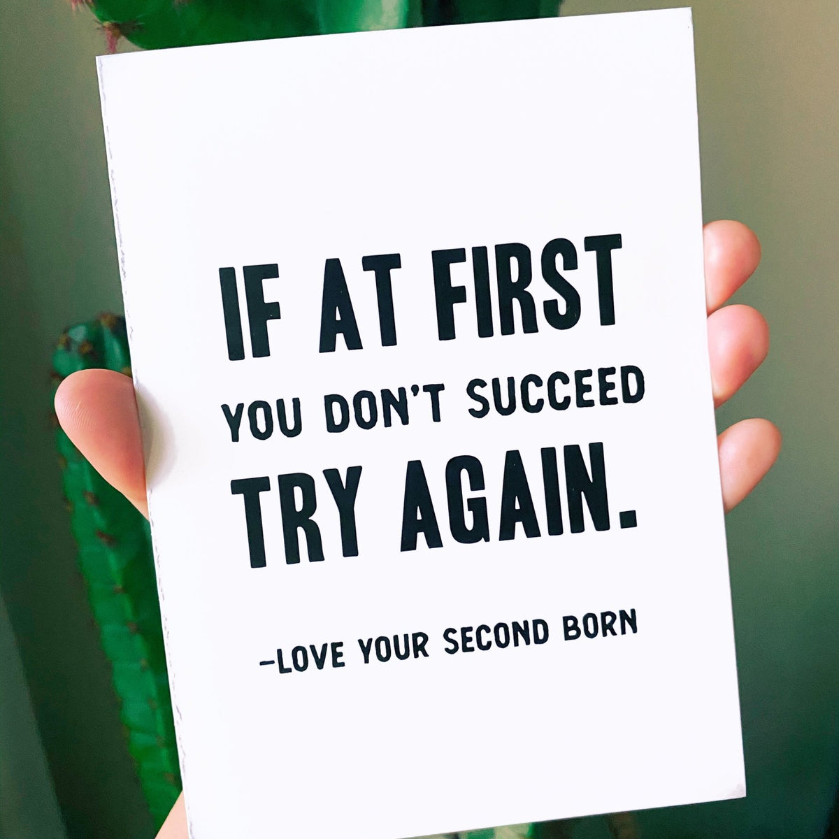 If At First You Don't Succeed Try Again Card - UntamedEgo LLC.